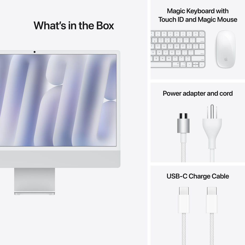 24-inch iMac with Retina 4.5K display: Apple M4 chip with 10‑core CPU